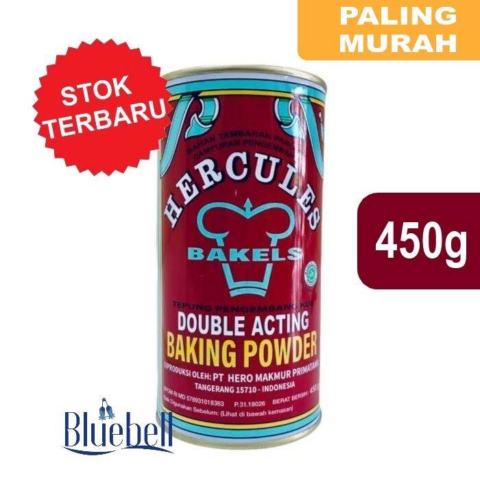 Hercules Baking Powder Double Acting 450g Pengembang Kue Daya Ganda ...