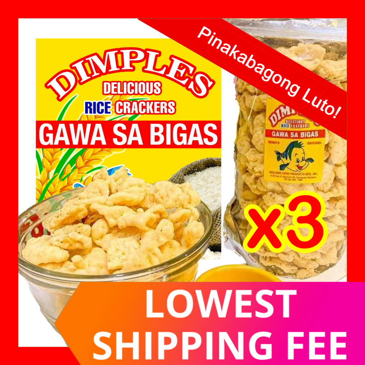 3 packs Dimples RICE CRACKERS SNACKS Gawa sa Bigas Dimple Want Japan ...