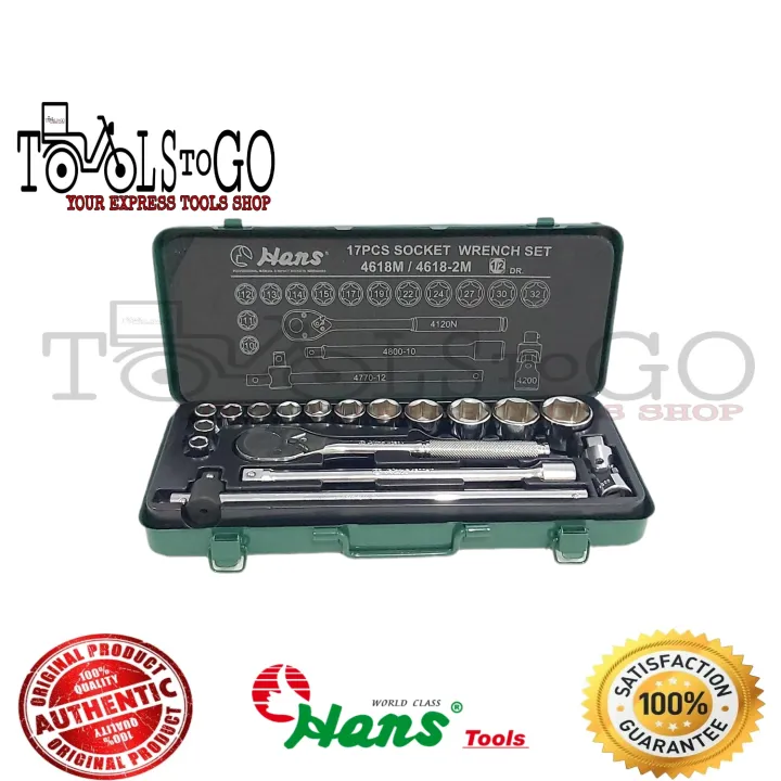 Hans Socket Wrench Set 17pcs 1/2 inch dr. 6 points | Lazada PH