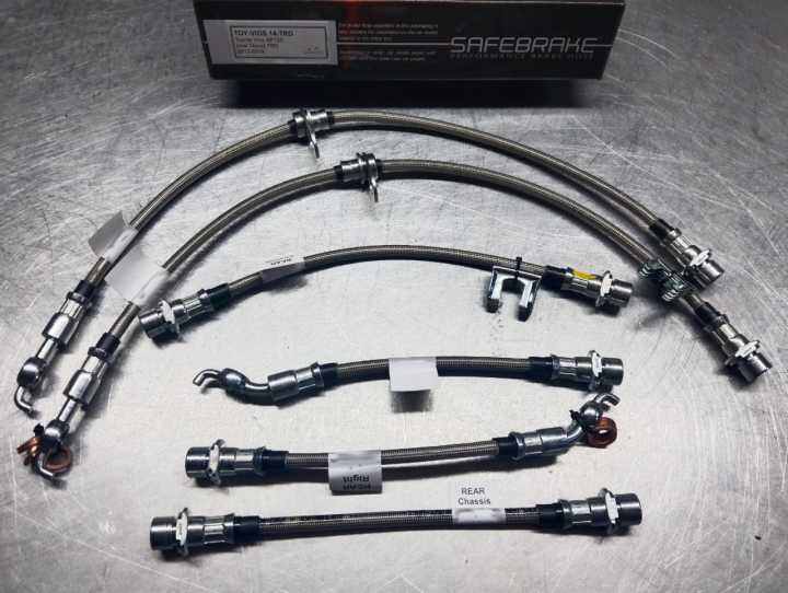 PRO RS STEEL BRAIDED BRAKE HOSE for Toyota Vios NCP150 (rear Discs) TRD ...