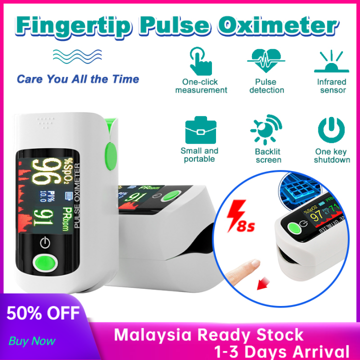 Fingertip Pulse Oximeter Blood Oxygen Saturation Levels Portable ...