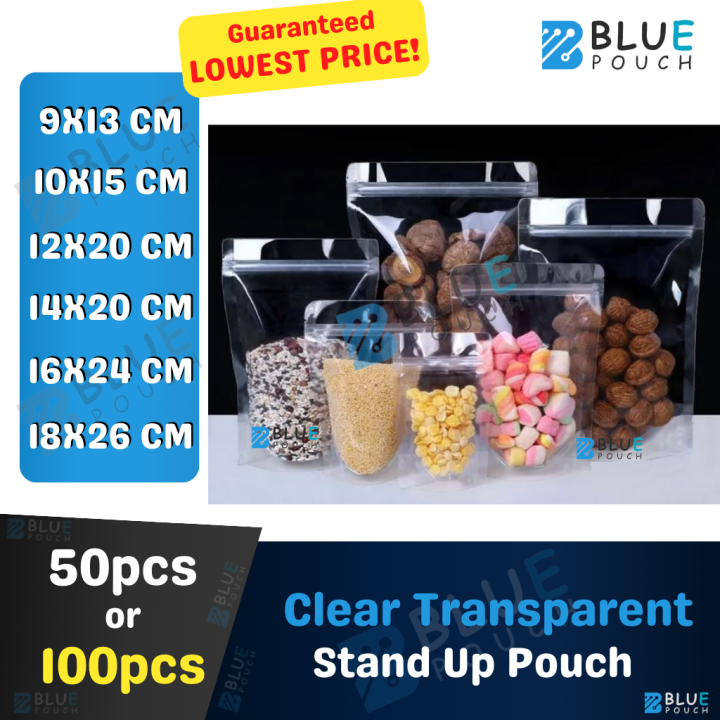 Full Clear Transparent Stand Up Pouch with Zip Lock - Cpack Ziplock ...