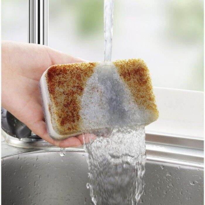 Spon Cuci Piring 2 Sisi putih abu estetik sponge cuci piring | Lazada ...