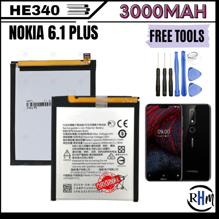 New Nokia 7, 6.1 PLUS Battery, Model:HE340 (3000MAH) Original Quality ...