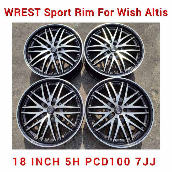 WREST Sport Rim 18 INCH 5H PCD100 7.0JJ For Toyota Prius Wish Altis ...