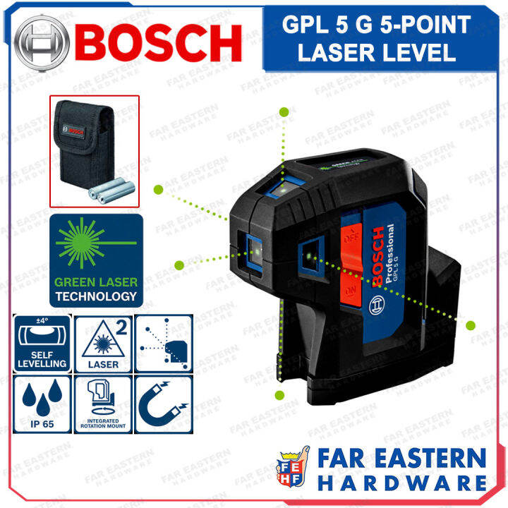 BOSCH GPL 5 G 5 Point Laser Level GPL5G RBMT | Lazada PH