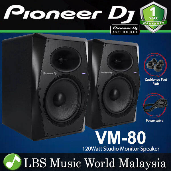 Pioneer DJ VM-80 120 Watt 8 Inch Active Powered Studio Monitor Speaker ...