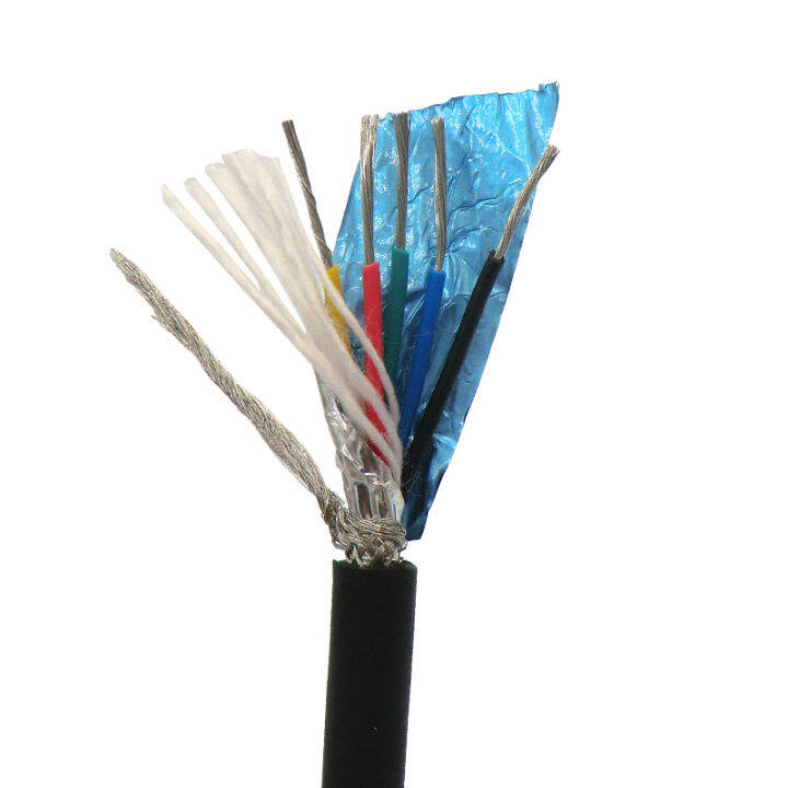 5 Core Flexible Shielded Cable 0.14,0.2,0.3mm² Control Wire 26awg,24awg ...