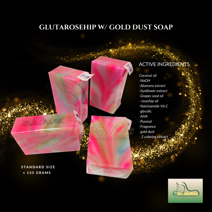 GlutaRosehip w/ gold dust soap 135 grams | Lazada PH