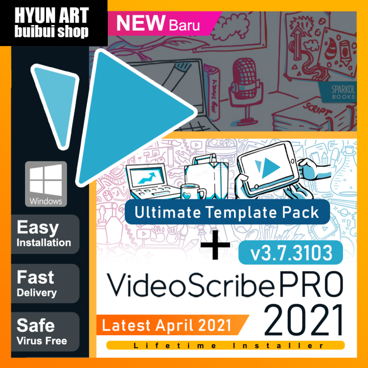 VideoScribe Pro 3.7.3 + Ultimate template pack l Windows | Lazada PH