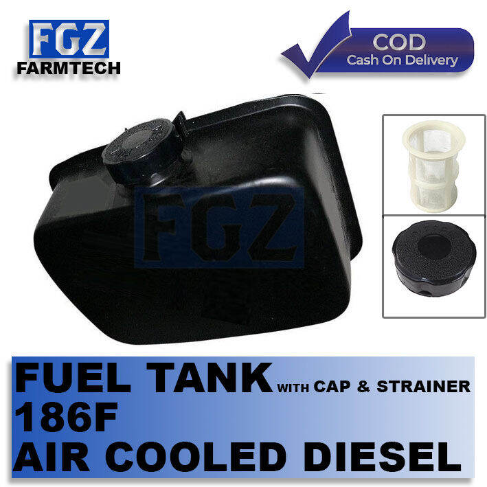 FUEL TANK WITH CAP & STRAINER 186F 186FA 188F 190F 192F 10HP 12HP 14HP ...