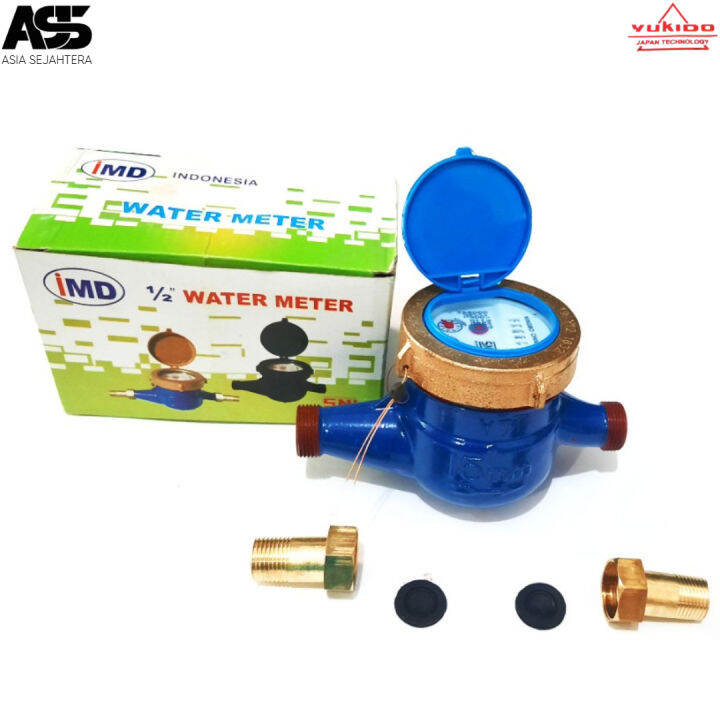 Meteran Air PAM Body Besi 1/2 Inch Standar SNI Water Meter 4 Jarum PDAM ...