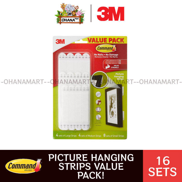 3M COMMAND Value Pack 17036-VP Wall Adhesive Assortment Picture Hanging ...