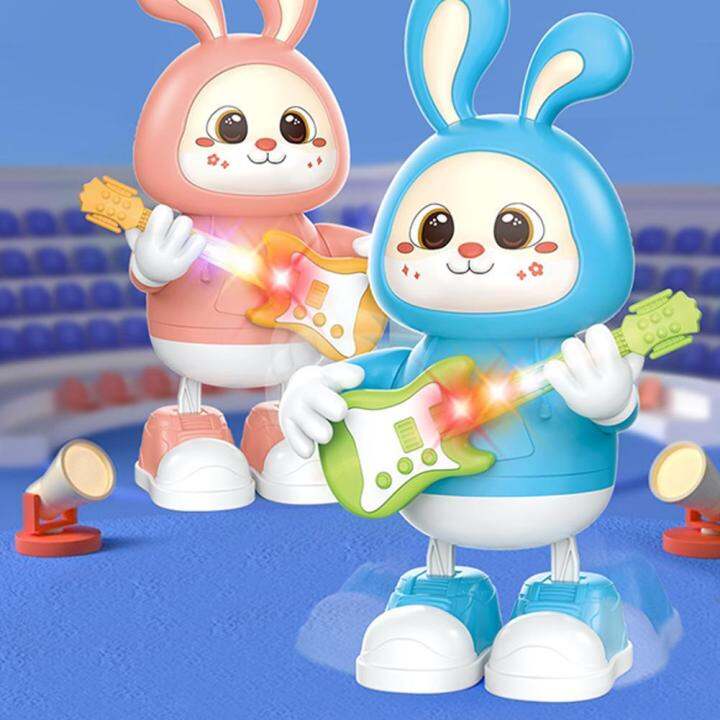 Electric Robot Rocking Dancing Bunny Guitarist Cute Rock Robot Rabbit ...