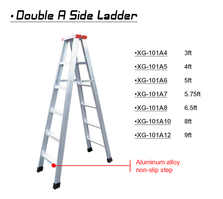 TAILEE Aluminum Alloy Double Side-A Ladder / XG-101A | Lazada PH