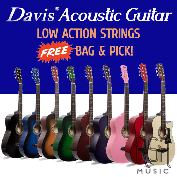 Original Davis Acoustic Guitar Lowest Price with FREE BAG AND PICK ...