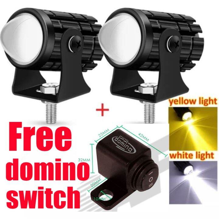 Motorcycle headlight/waterproof small spotlight mini driving dipped ...