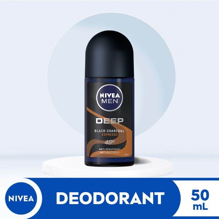 NIVEA Men Deodorant Deep Espresso Anti-Perspirant Roll-on, 50ml | Lazada PH