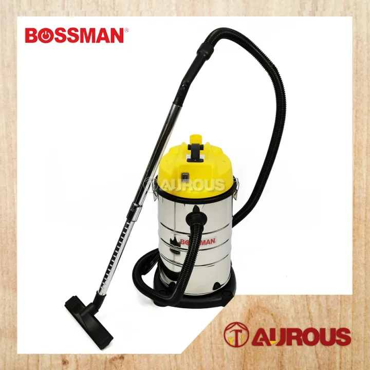BOSSMAN HEAVY DUTY INDUSTRIAL WET & DRY STAINLESS STEEL VACUUM CLEANER ...