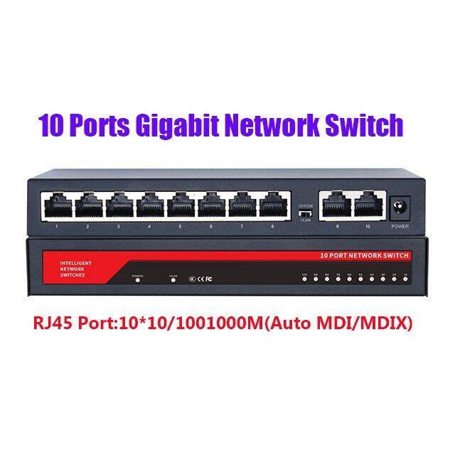 Gigabit Network Switch 10/100/1000Mbps 5/8/10 Port RJ45 LAN Hub Fast ...