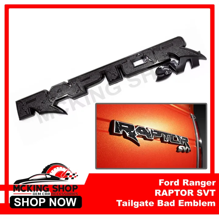 Ford Ranger Raptor 2018-2021 RAPTOR SVT Rear Trunk Tailgate Badge ...