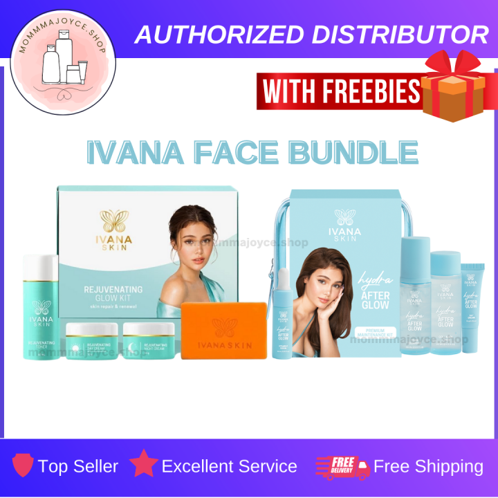 Ivana Skin Face Bundle Rejuvenating Glow Kit And Hydra After Glow Premium