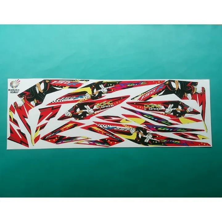 stiker striping motor sonic 150R sonic merah | Lazada Indonesia