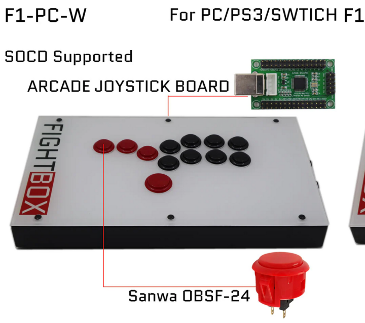 FightBox F1 All Buttons Hitbox Style Arcade Joystick FightBox F1 Arcade ...
