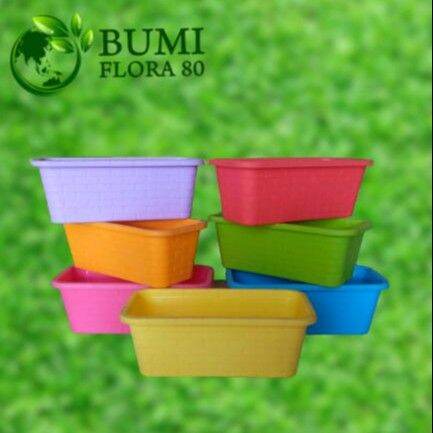 Pot Nkt Rtg 01 / Pot Persegi Panjang / Pot Bunga / Pot Plastik | Lazada ...