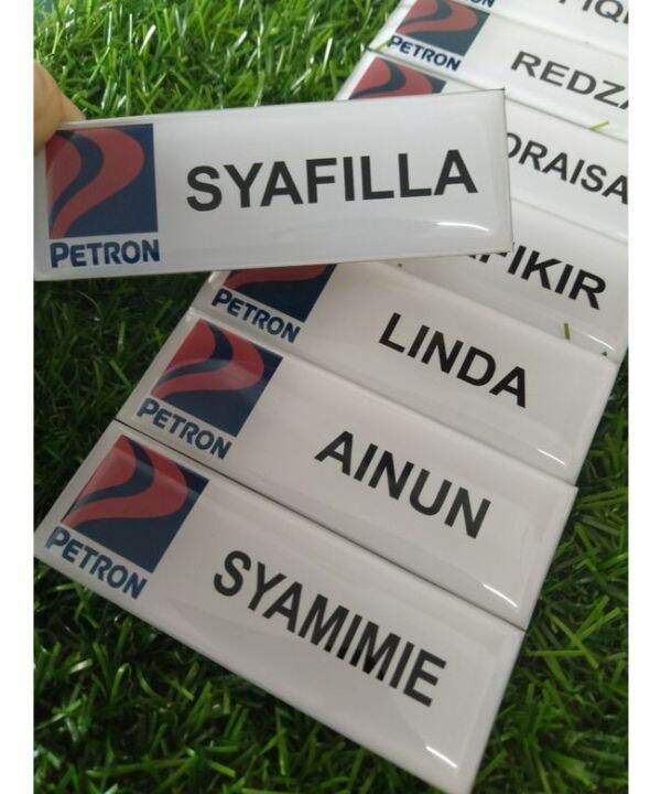 NAME TAG EPOXY ACRYLIC PETRON (75X25MM) | Lazada