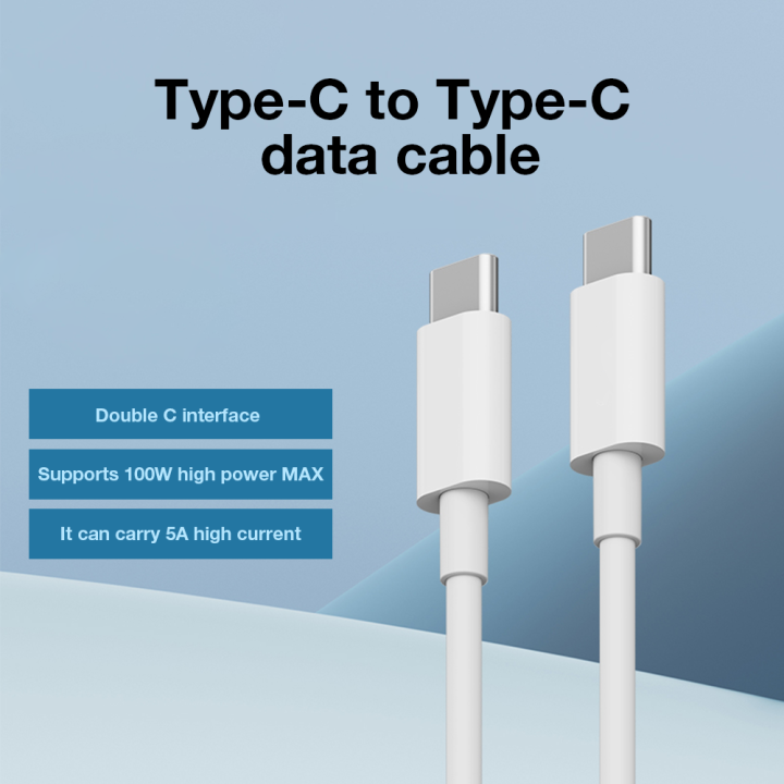 CukTech Type-C to Type-C charging cable 5A 100W Max supports fast charging PD, QC, length 1M ...