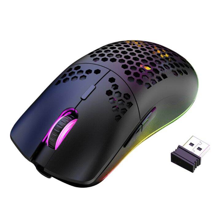 XYH80 Hollow-out Honeycomb 2.4G Wireless Gaming Mouse 4 Gear 3200 DPI ...