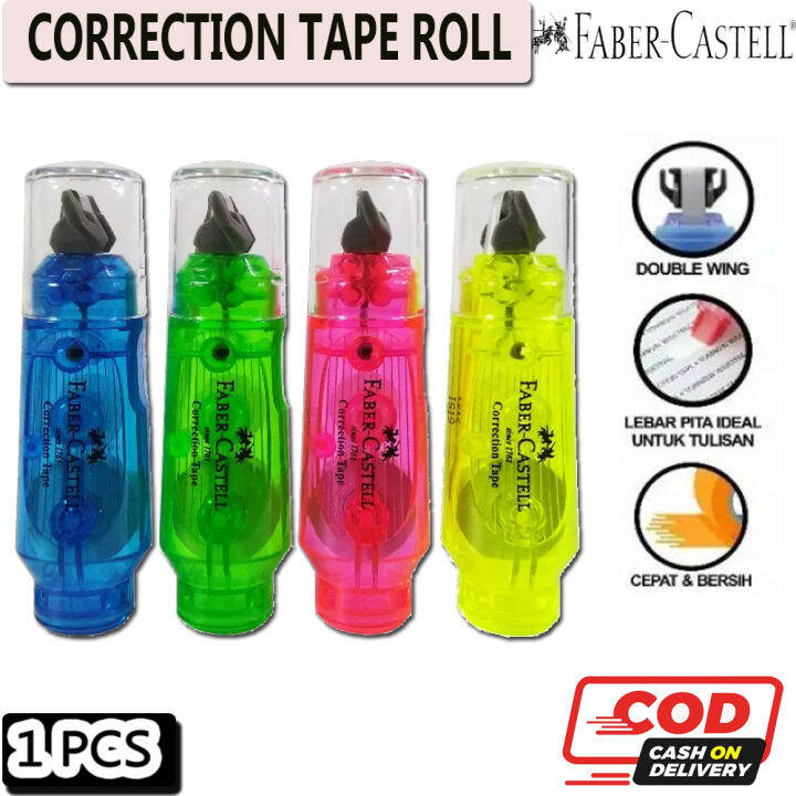 QCF Faber Castell Roll Correction Tape Pen Tip Ex Faber Castell Kertas ...