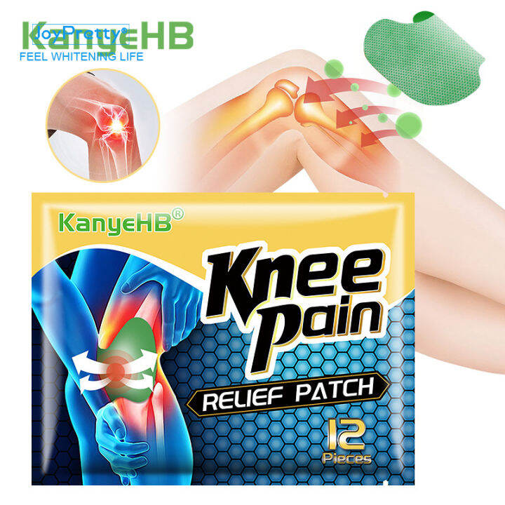 JoyPretty 12pcs Herbal Knee Joint Patch Self-Heat Fast Acting Herbal ...