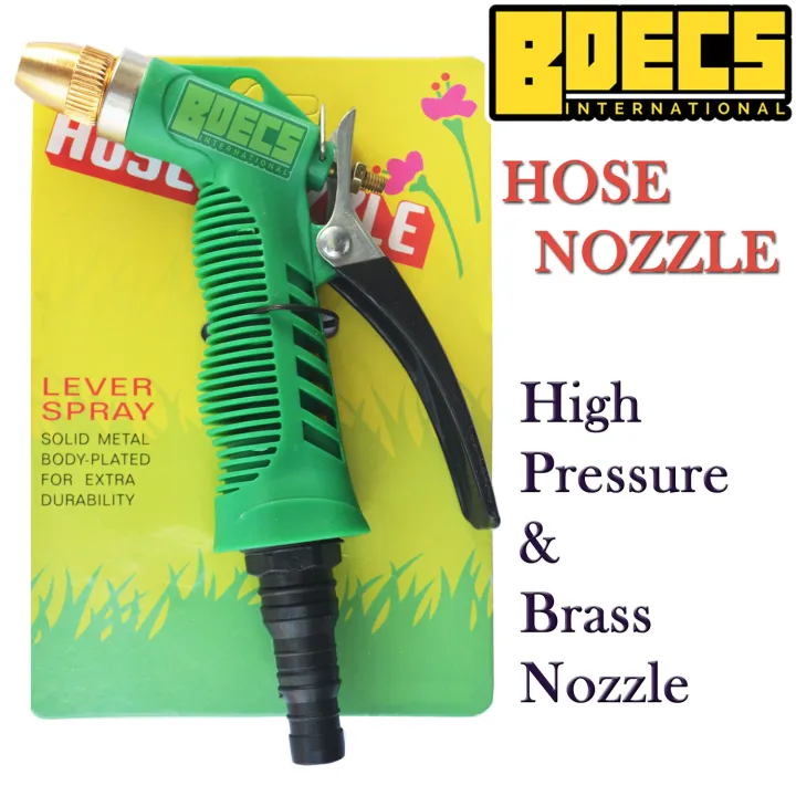 Hose Nozzle Brass High Pressure Lever Spray High Quality I Bdecs ...