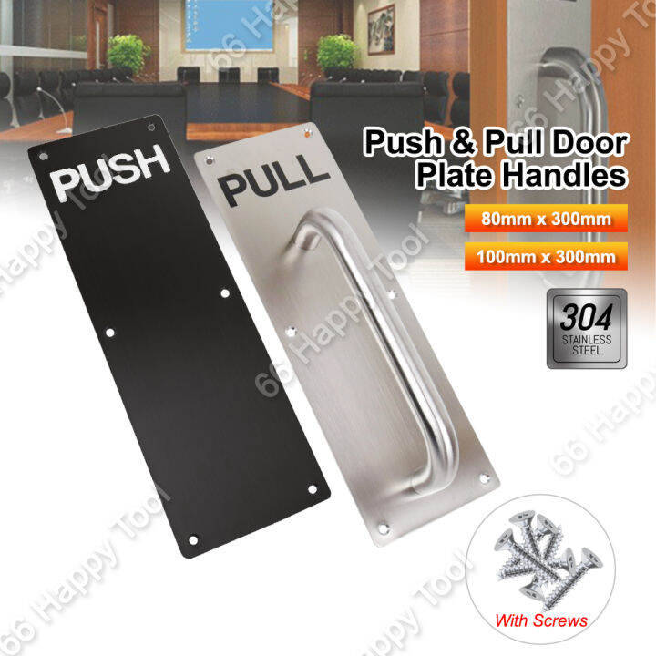 Stainless Steel Push and Pull Door Handles Set Ready Stock Entrance ...