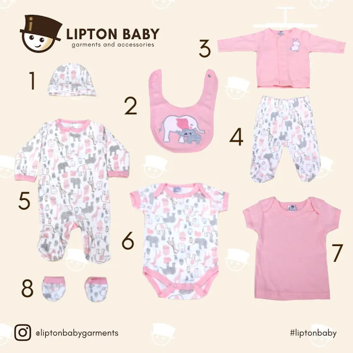 Lipton Baby 8 Pieces Newborn Gift Set for Girls | Lazada PH