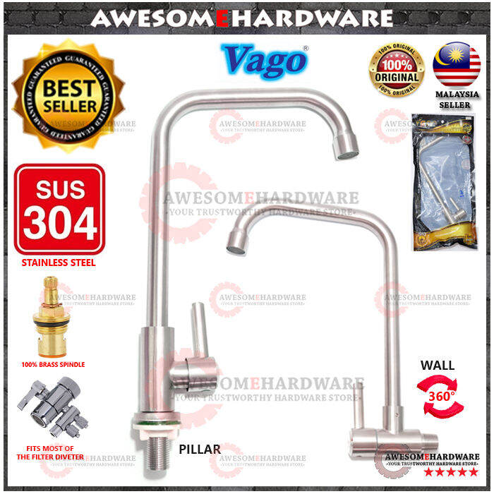 (SUS304) VAGO V7305 STAINLESS STEEL KITCHEN FAUCET SINK TAP PILI AIR ...