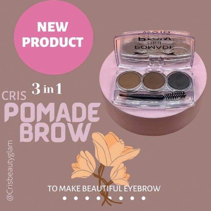[On Hand] Authentic 3 In 1 Pomade Brow By Cris Cosmetics | Lazada PH