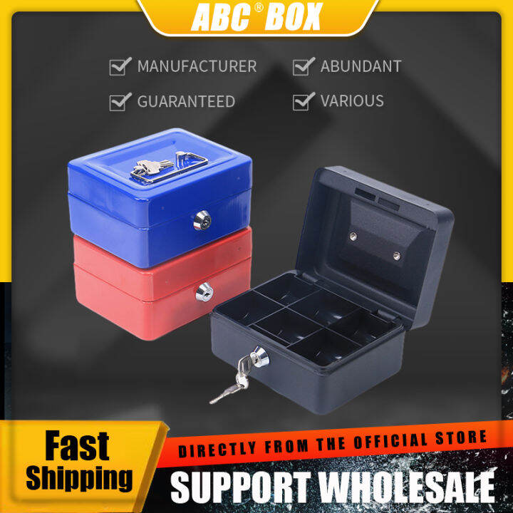 Key style Cash Box/ Portable Money Secret Security Safe Box Lock Metal ...
