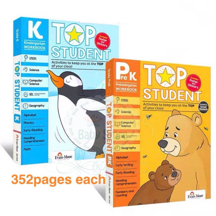 EVAN MOOR TOP student PRE-K & kindergarten workbooks(2 BOOK SET) | Lazada