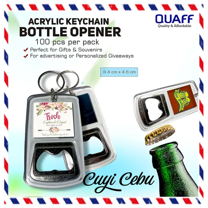 100 pcs Acrylic Keychain Bottle Opener - Cuyi Cebu | Lazada PH