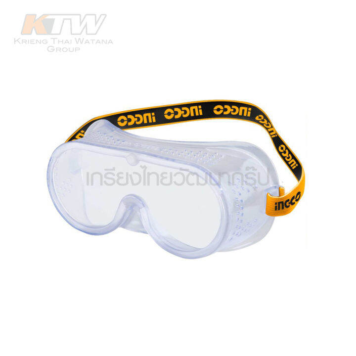INGCO แว่นตากันสะเก็ด–แว่นครอบตานิรภัย รุ่น HSG02 กรอบเฟรม PVC มีความ ...