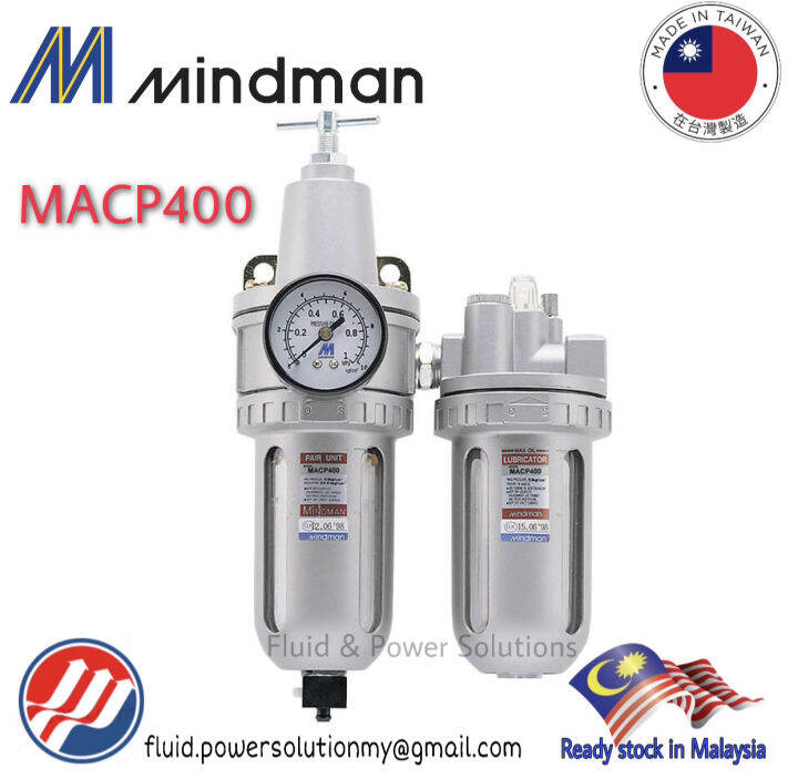 Mindman MACP400 3/8" and 1/2" FRL Air Unit "Made in Taiwan" Air Filter ...