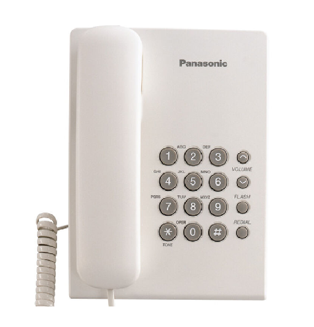 PANASONIC WHITE SINGLE LINE PHONE KX-TS500MLW | Lazada