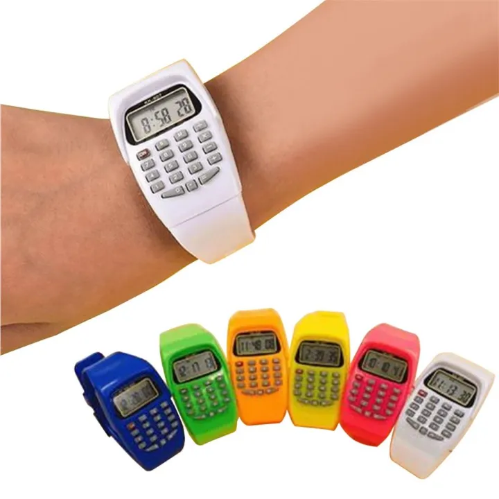 FUTUI Multi-Purpose For Kids Classic LCD Screen Silicone Wrist Watch ...
