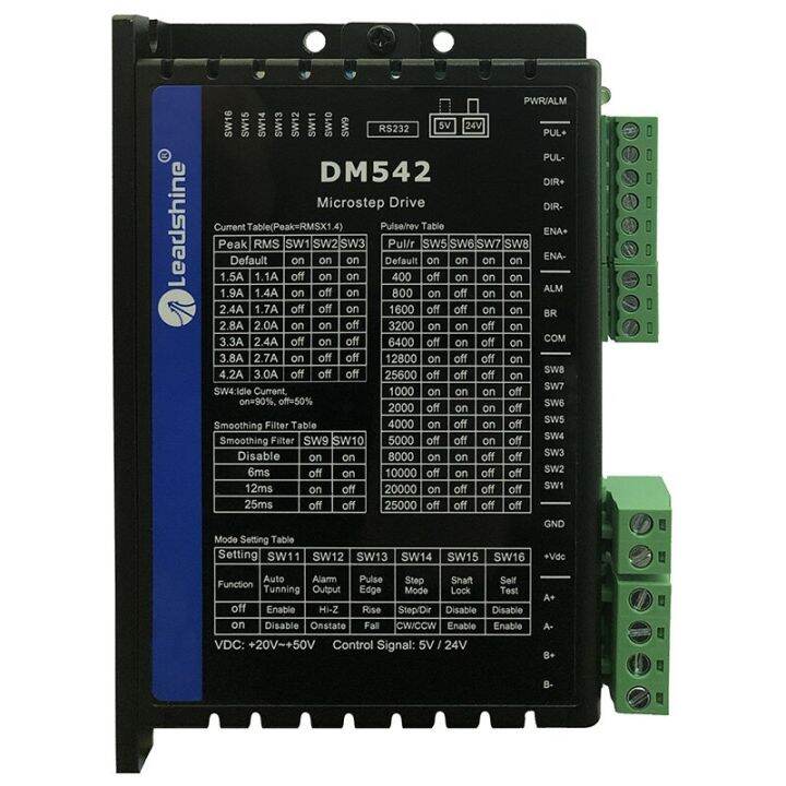 Leadshine DM542 24V Dc Stepper Driver for 42 and 57 60 2phase Stepping Motors Controller Nema17 ...