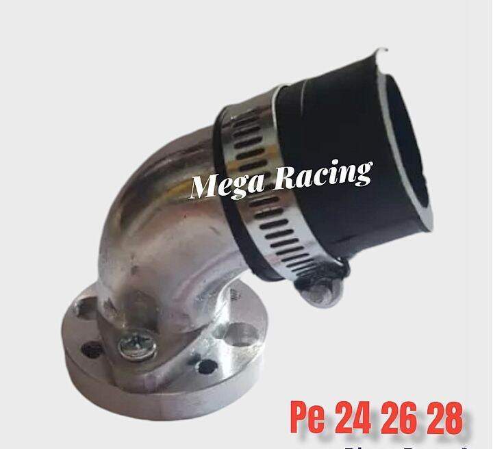 Manipol Manifold Manipol Intake Intek Leher Angsa Putar Miring Karbu PE 26 28 Motor Bebek ...