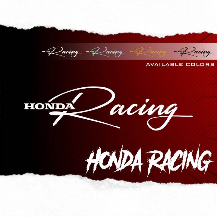 HONDA RACING decal cutout sticker for car/motorcycle and helmet | Lazada PH