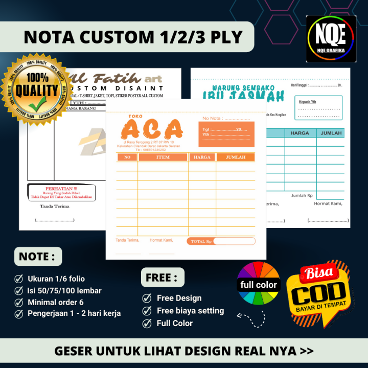 nota custom pake nama sendiri ukurana mini (10x10 cm) 1 atau 2 atau 3 ...